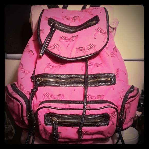 Forever 21 | Bags | Xxi Zebra In Pink Backpack | Poshmark